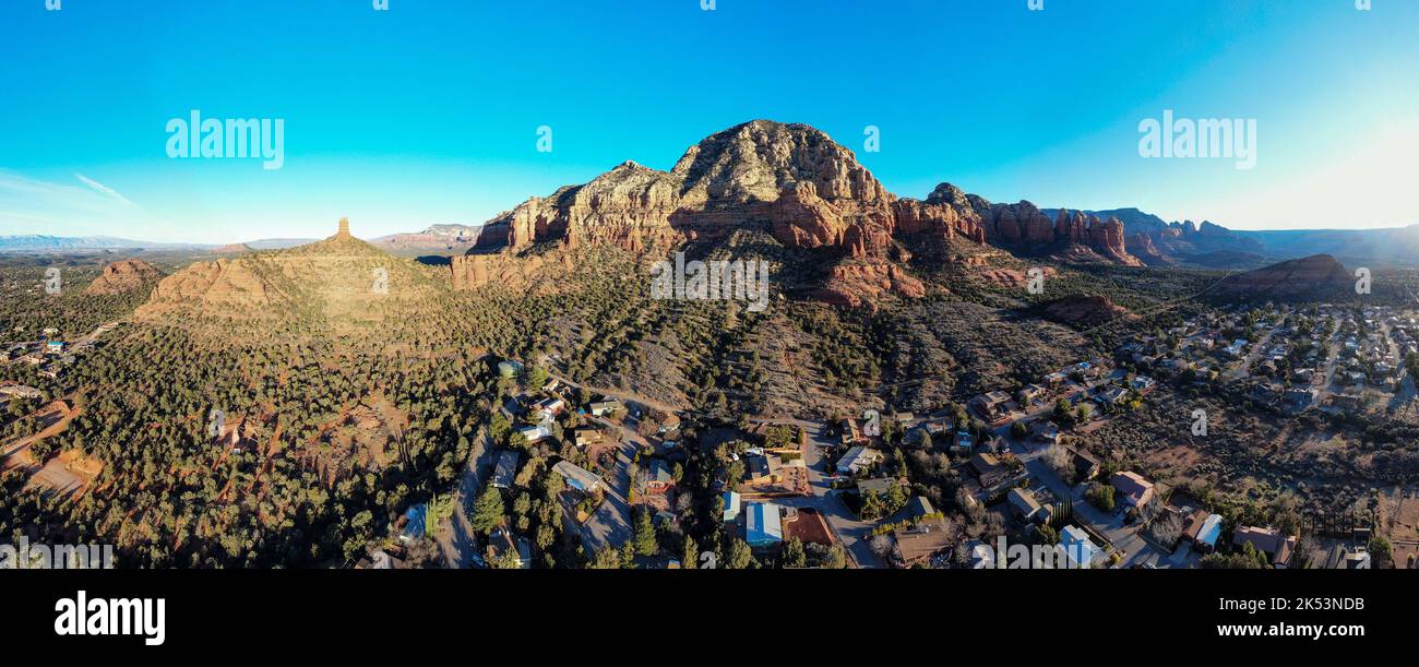 Aerial Panorama of Sedona Arizona's Red Rocks Stock Photo - Alamy