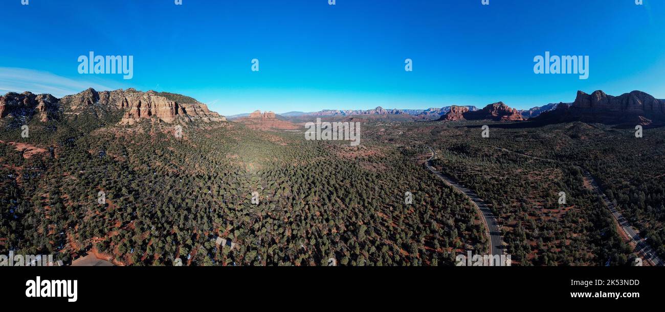 Aerial Panorama of Sedona, Arizona Stock Photo - Alamy