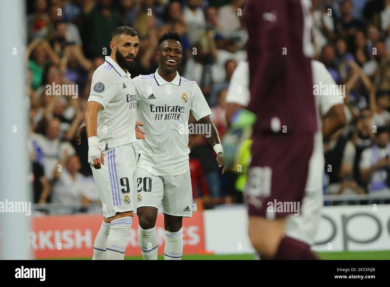 Madrid, Spain, on October 5, 2022. Players celebrate during Champions ...