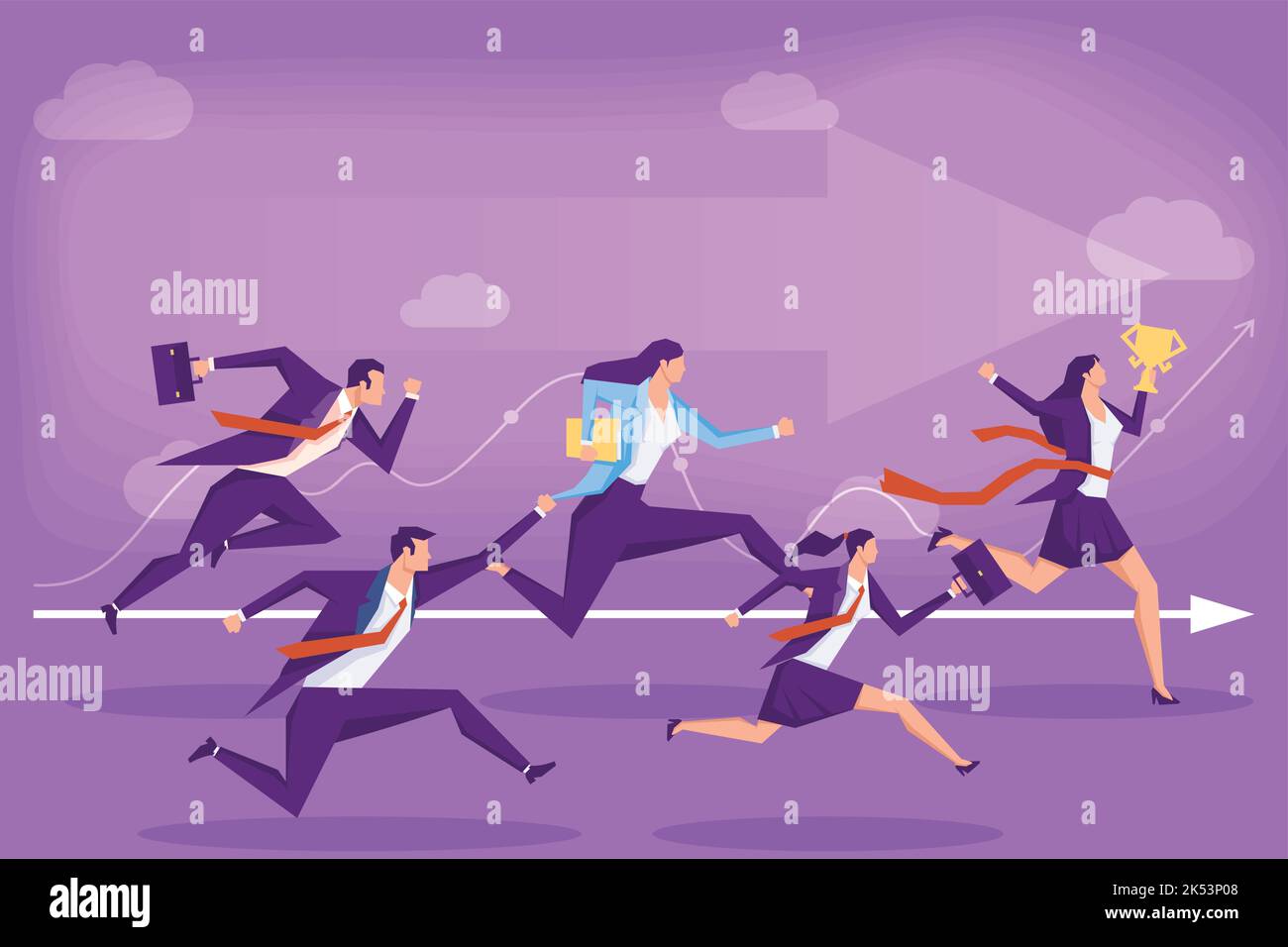 five business persons running characters Stock Vector Image & Art - Alamy