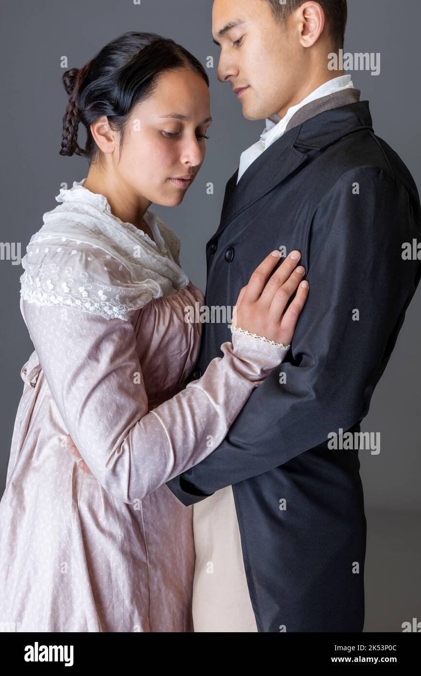 A romantic Regency period couple Stock Photo - Alamy