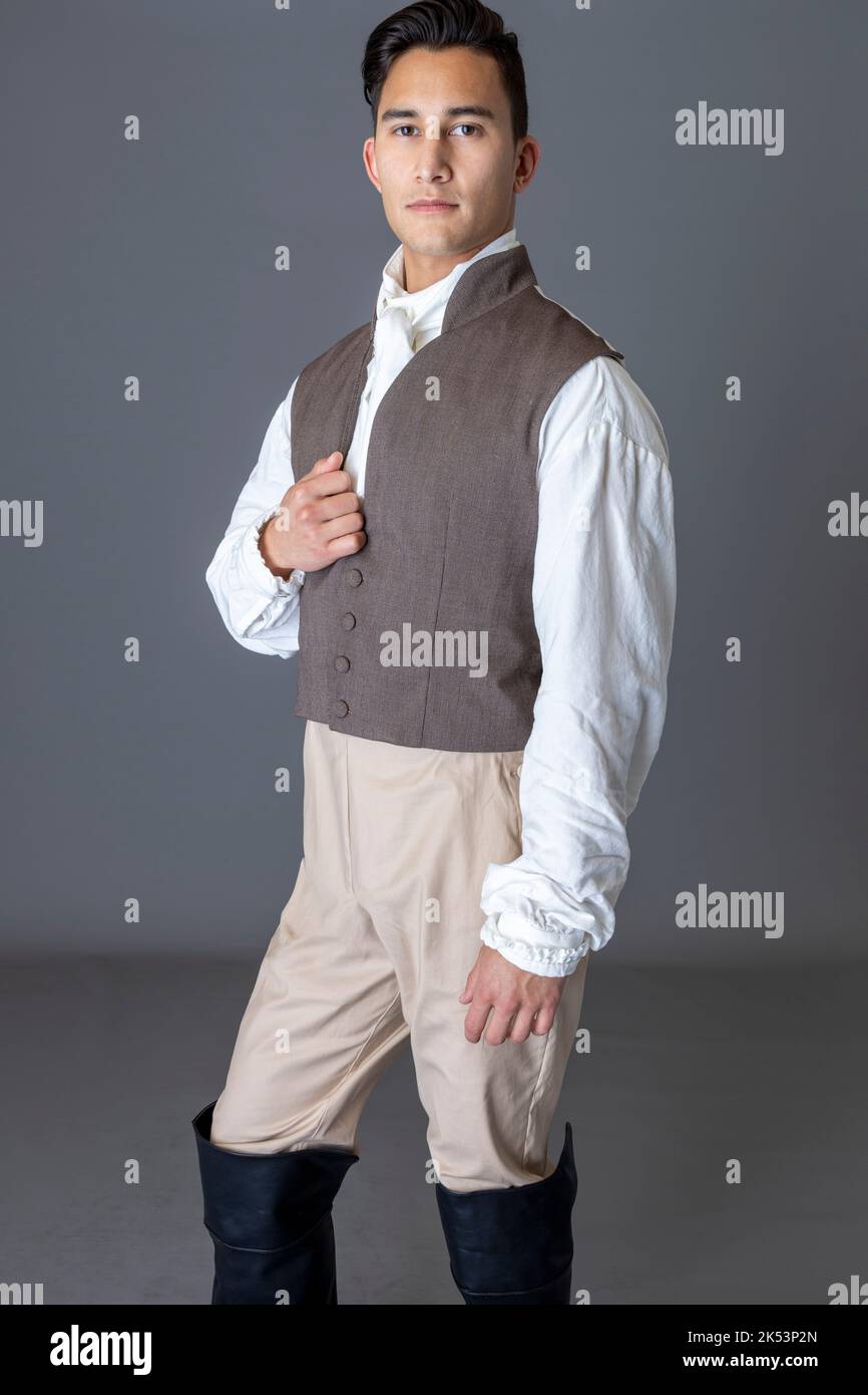 A handsome Regency period gentleman with dark hair Stock Photo - Alamy