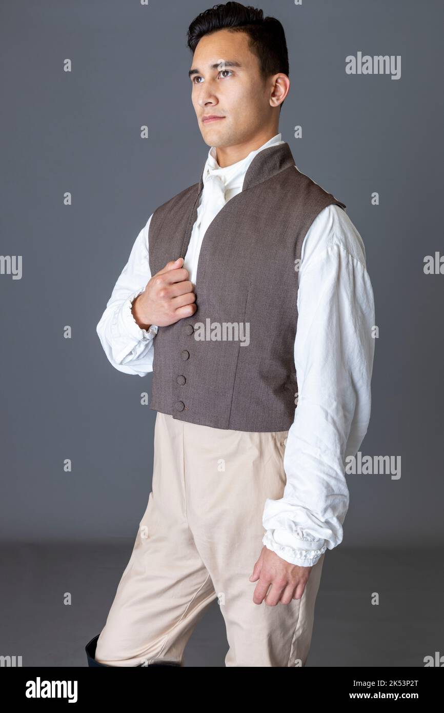 A handsome Regency period gentleman with dark hair Stock Photo - Alamy