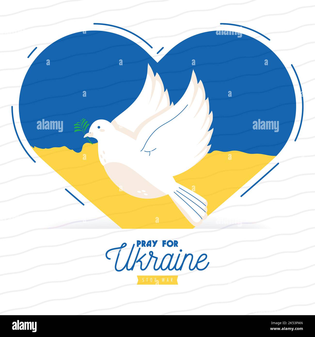 pray for ukraine lettering with dove Stock Vector Image & Art - Alamy