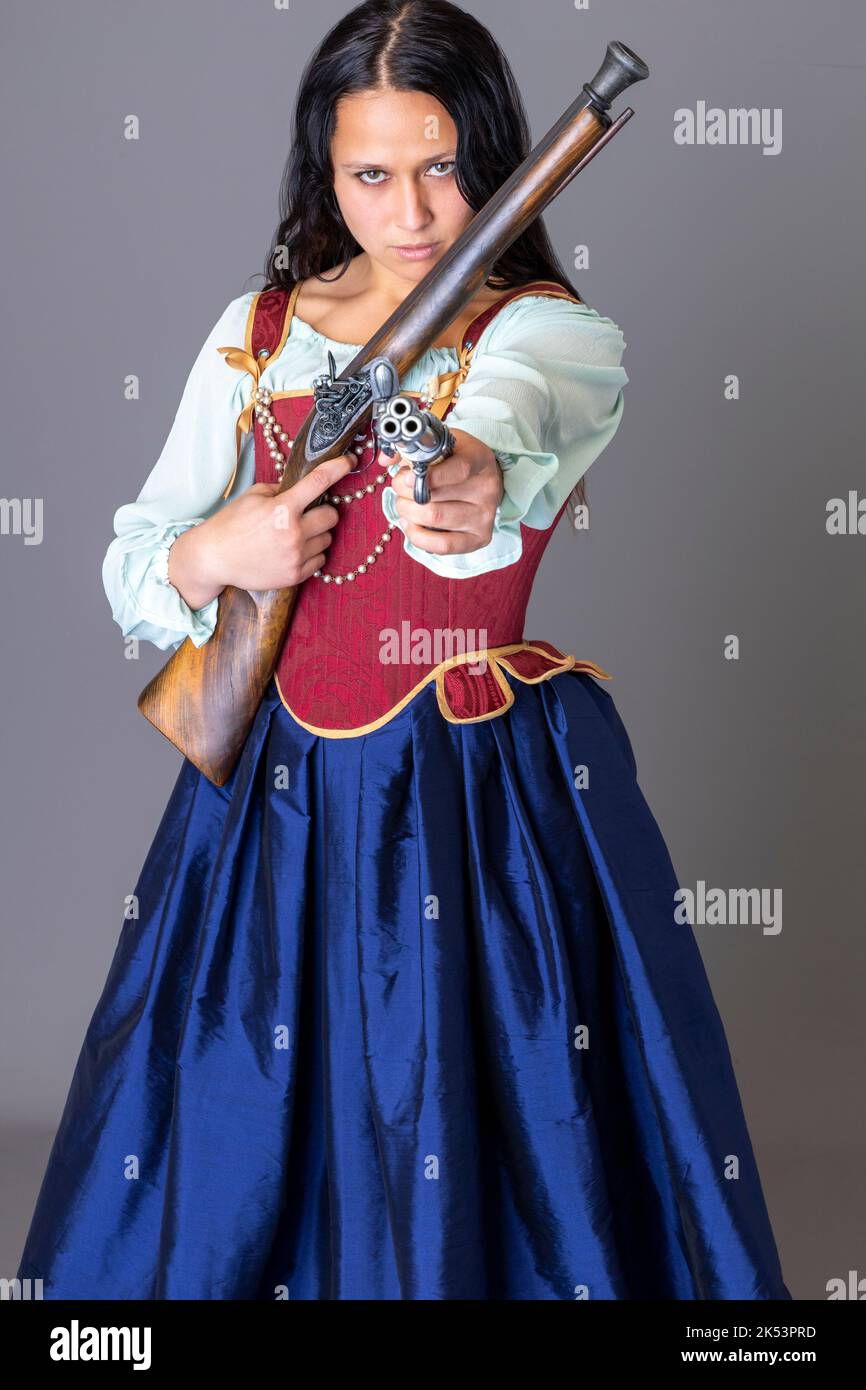 16th century woman with gun hi-res stock photography and images - Alamy