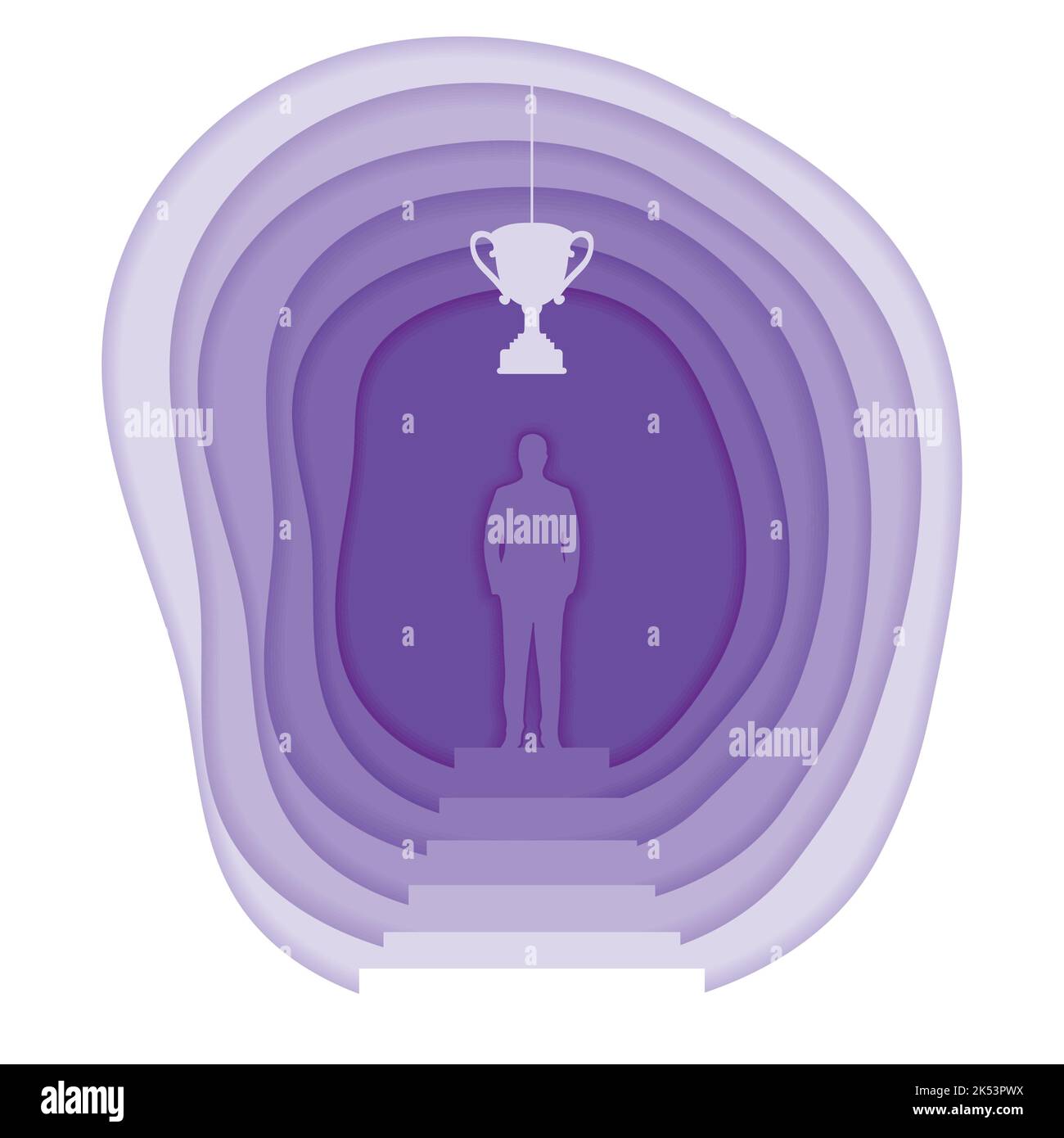 businessman with trophy silhouette character Stock Vector Image & Art ...