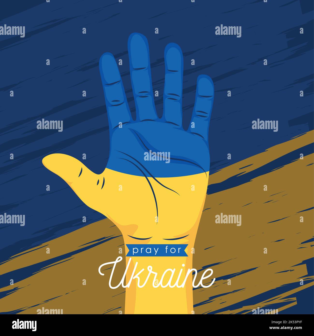 pray for ukraine postcard with hand Stock Vector Image & Art - Alamy