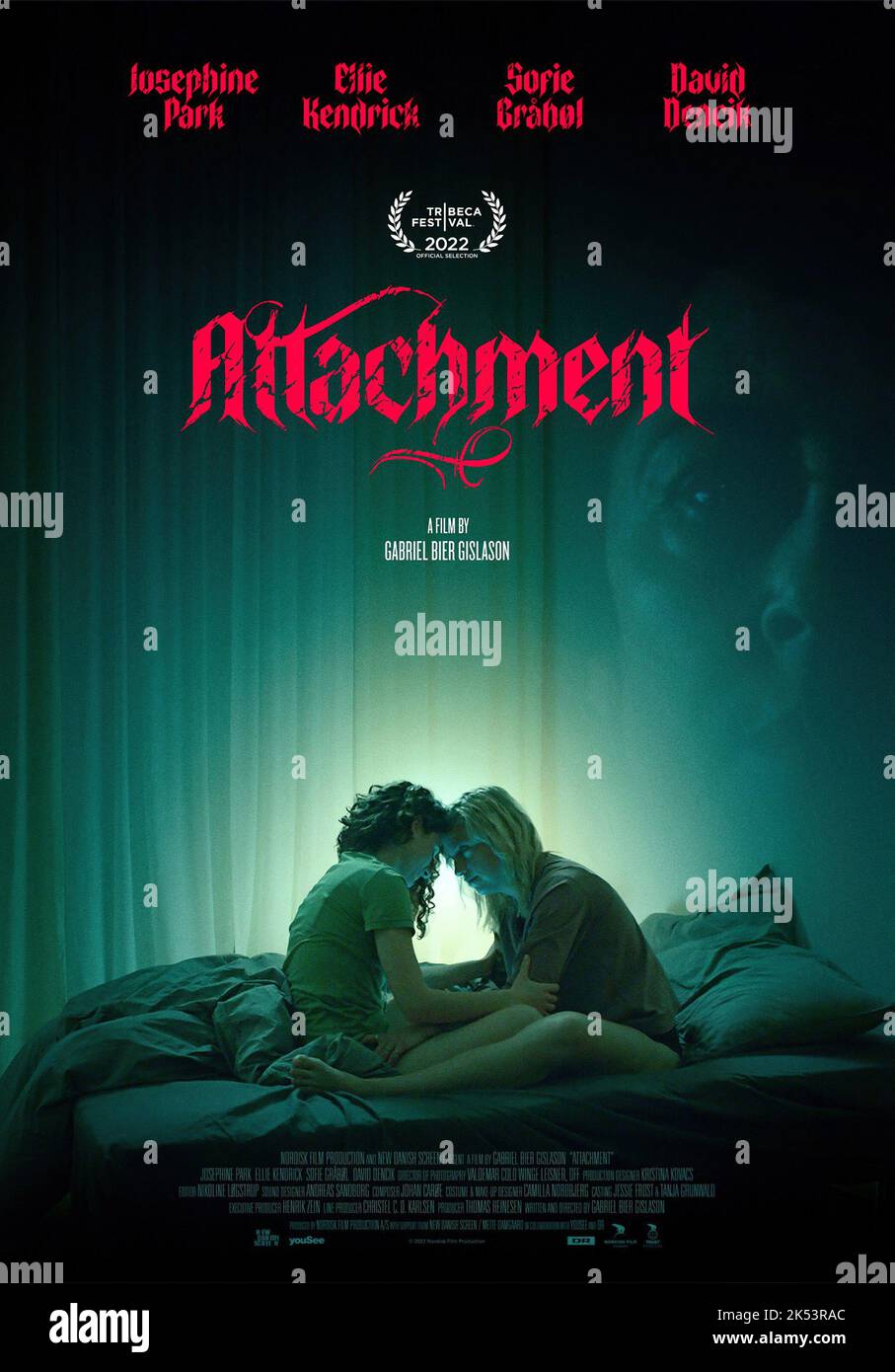 ATTACHMENT, (aka NATTEN HAR OJNE), poster in English, from left: Ellie ...