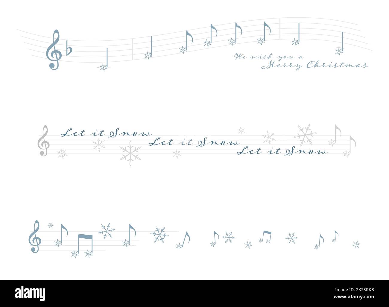 A set of musical winter holiday dividers Stock Vector Image & Art - Alamy