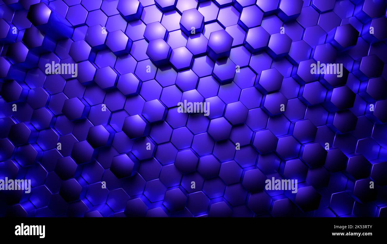 Purple hexagon background. 3d illustration, 3d rendering Stock Photo ...