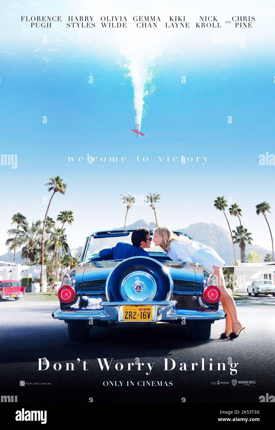 DON'T WORRY DARLING, poster, from left: Harry Styles, Florence Pugh ...