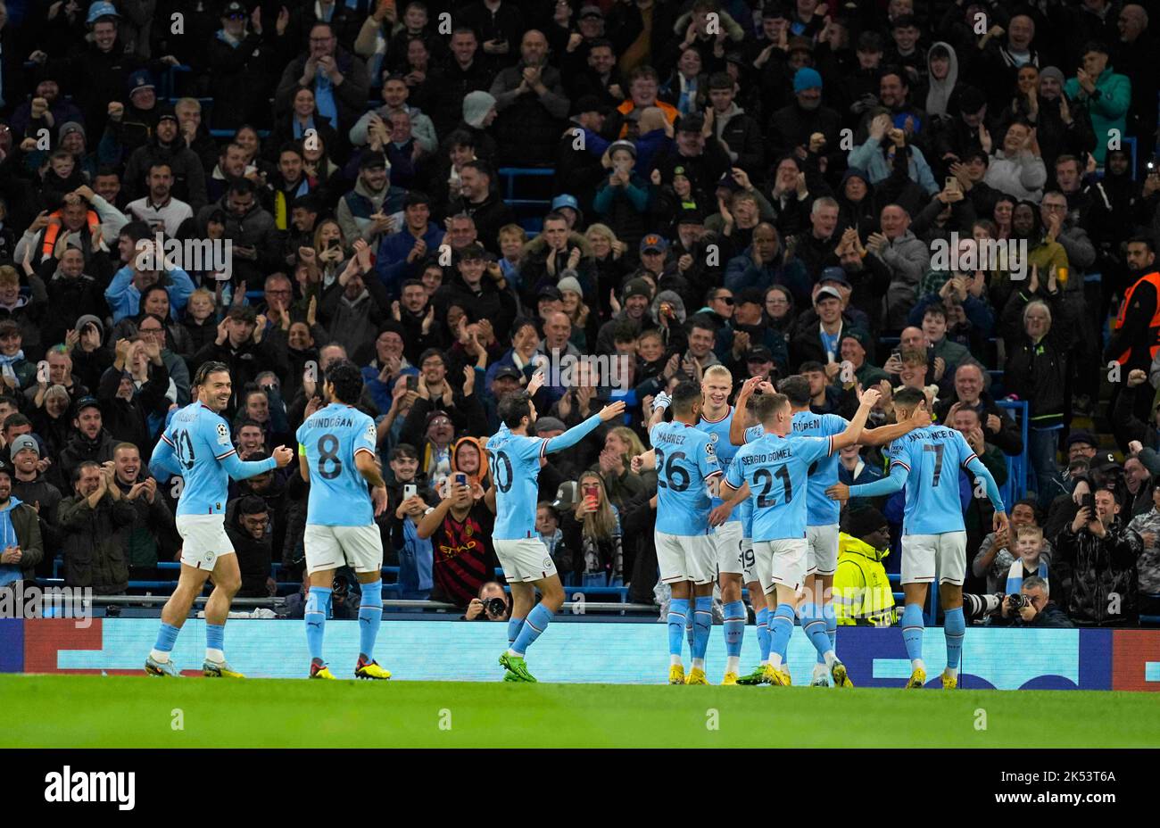 Manchester Stadium, Manchester, UK. 5th Oct, 2022. Erling Haaland ...