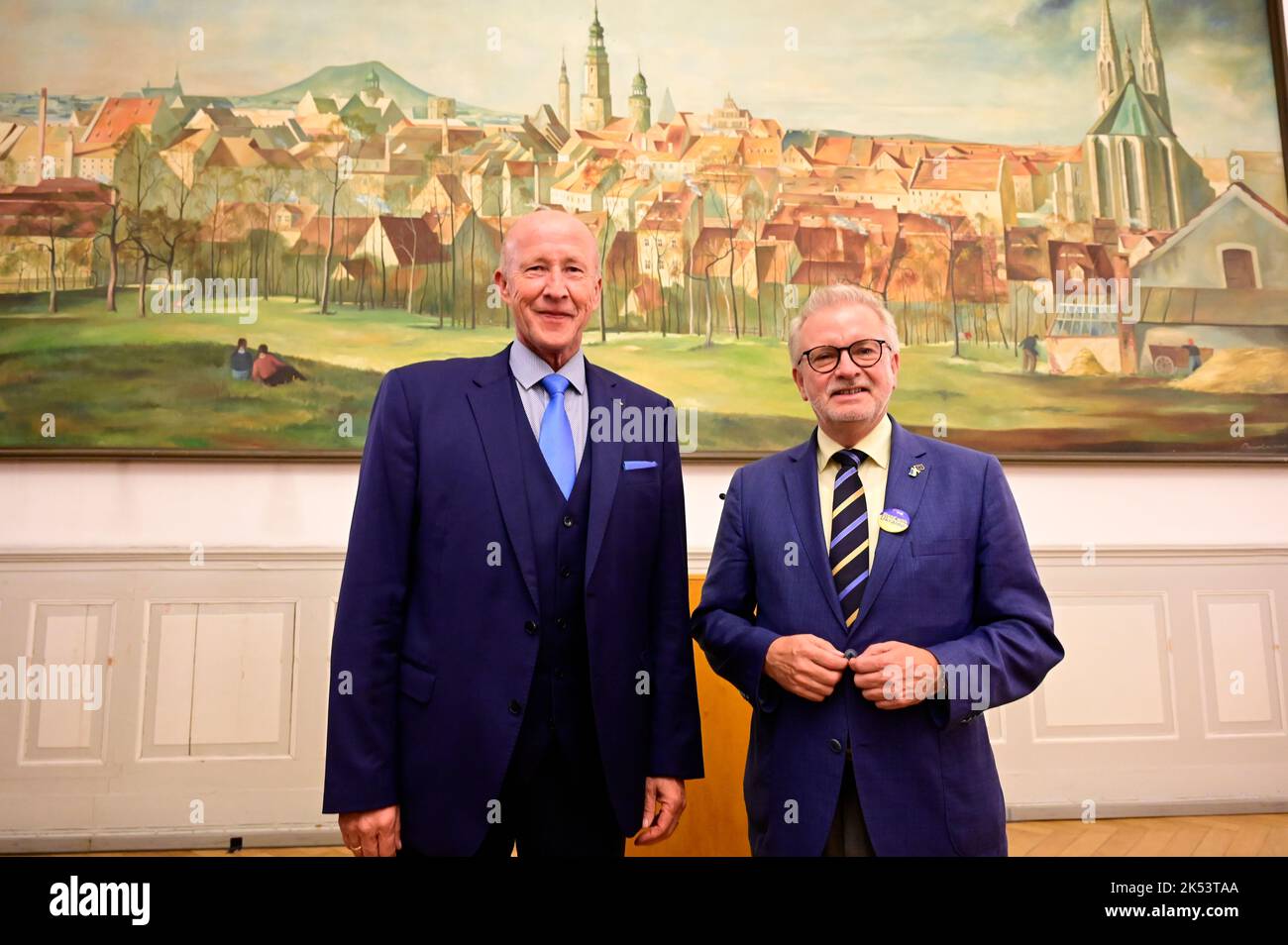 Im Bild: Walter Spindler und Michael Gahler. Empfang des Bundeskongress ...