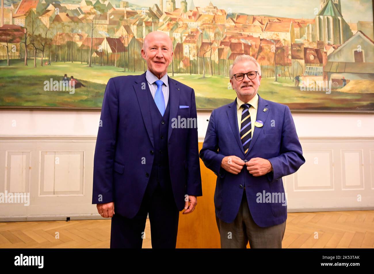Im Bild: Walter Spindler und Michael Gahler. Empfang des Bundeskongress ...
