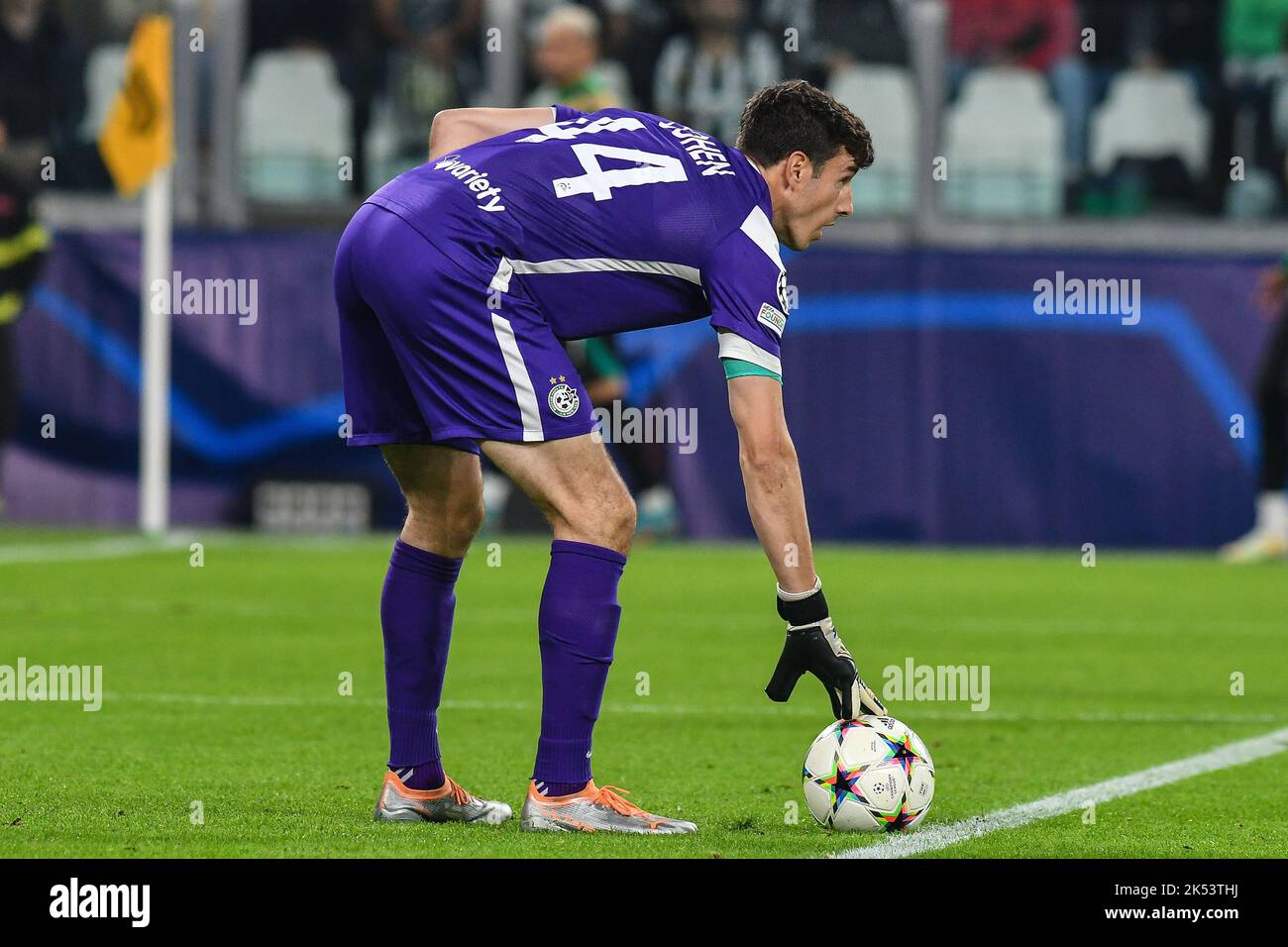 Joshua Cohen of Maccabi Haifa FC in action during the UEFA Champions ...