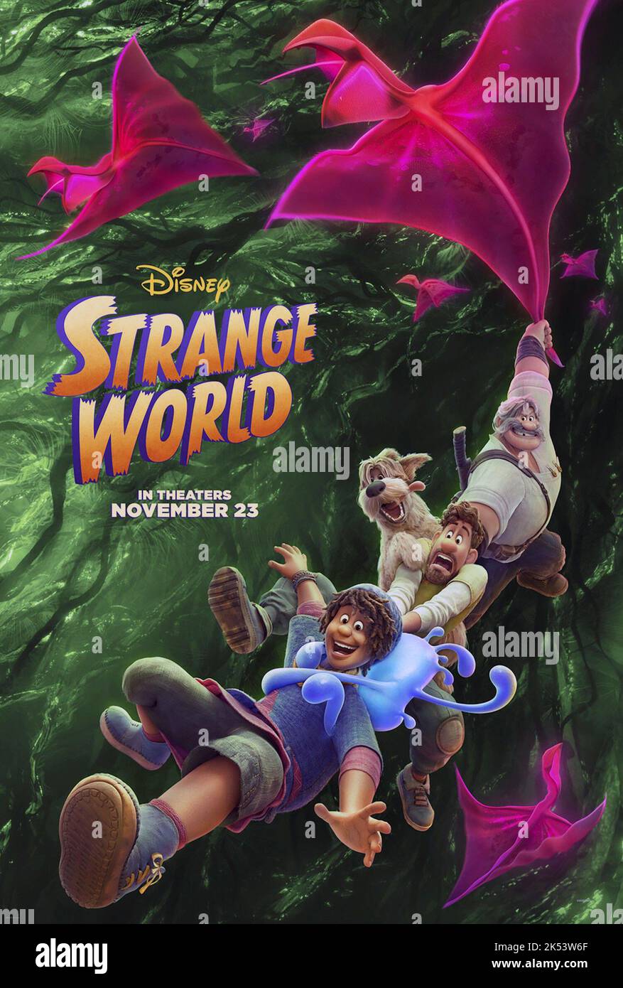 STRANGE WORLD, advance poster, from left: Ethan Clade (voice: Jaboukie ...