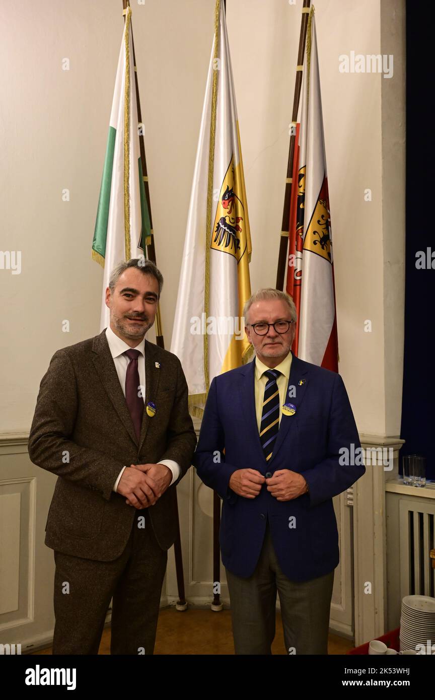 Im Bild: Stephan Rauhut und Michael Gahler. Empfang des Bundeskongress ...