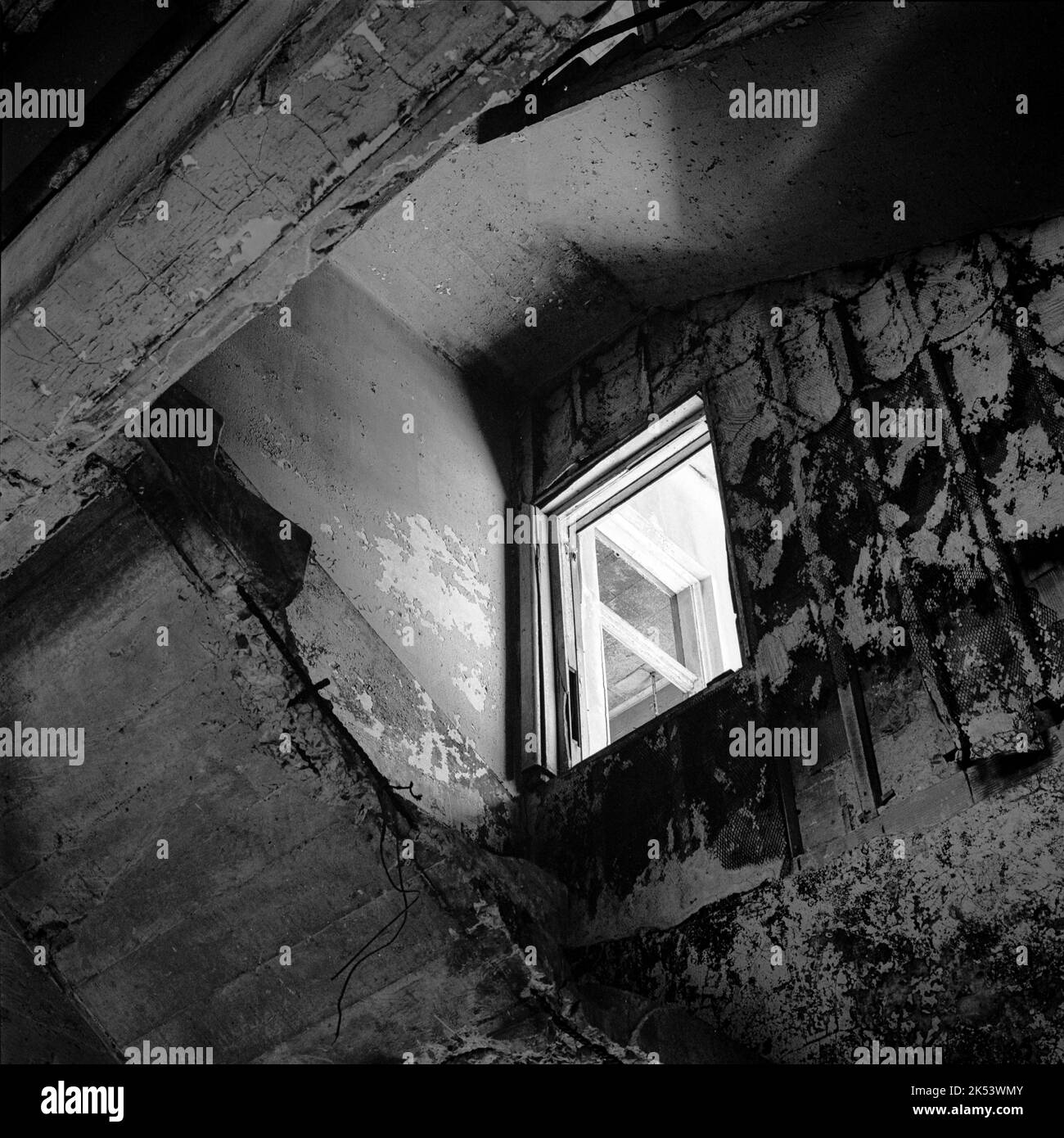 A creepy window in an abandoned Military medical building on Angel ...