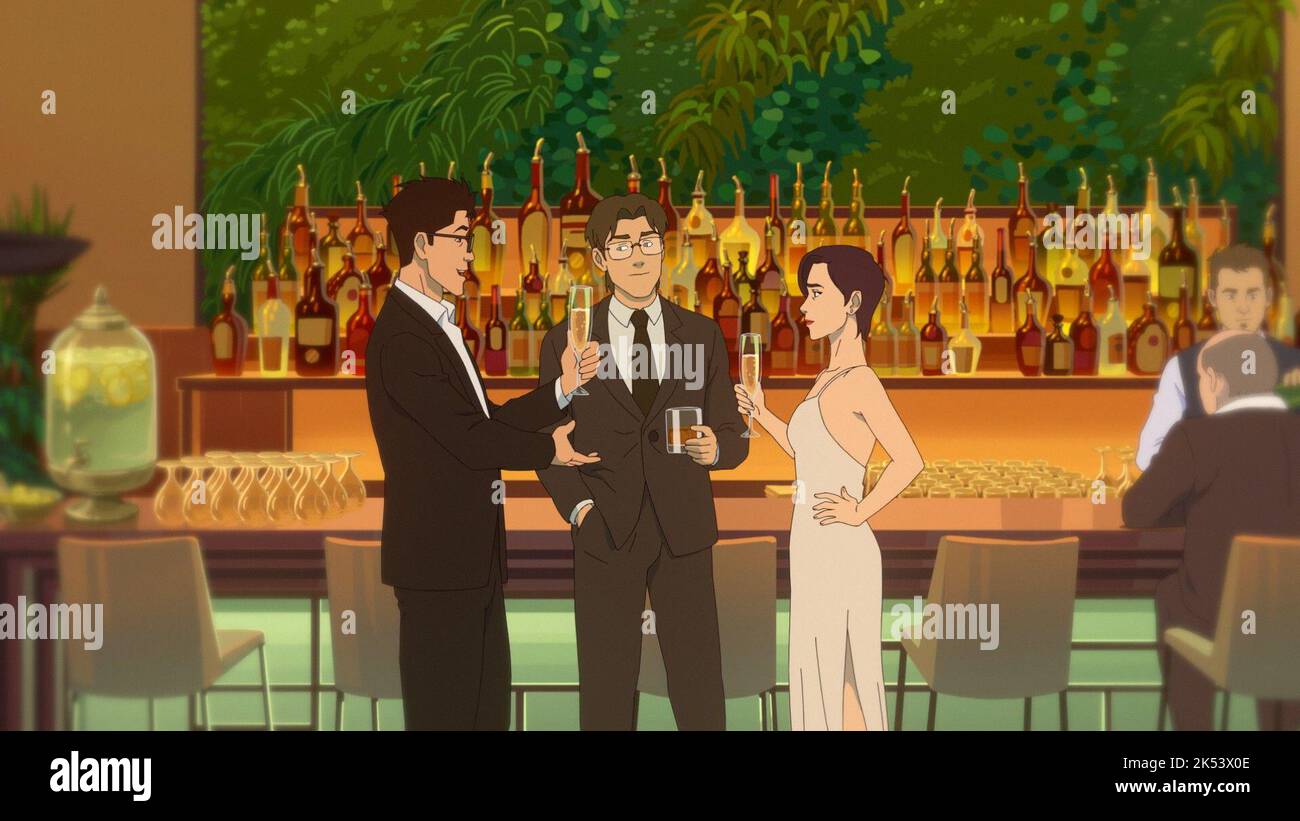 PANTHEON, left: David Kim (voice: Daniel Dae Kim), right: Ellen Kim ...