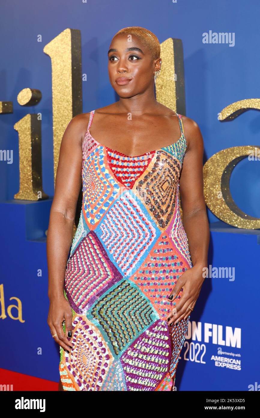 Lashana Lynch attends the World Premiere of Roald Dahl’s Matilda The ...