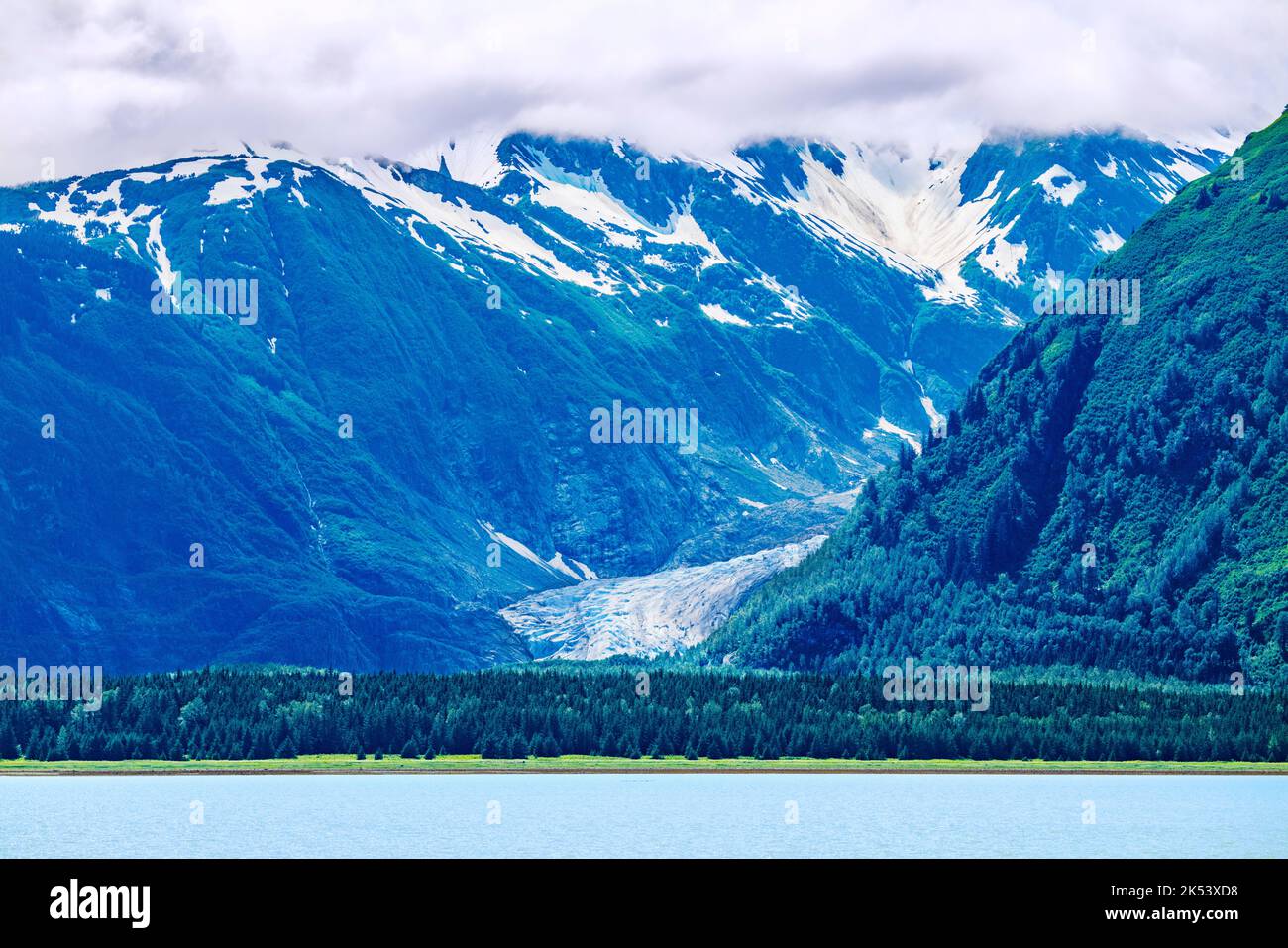 View of Chilkat Inlet, Davidson Glacier & Glacier Bay National Park ...