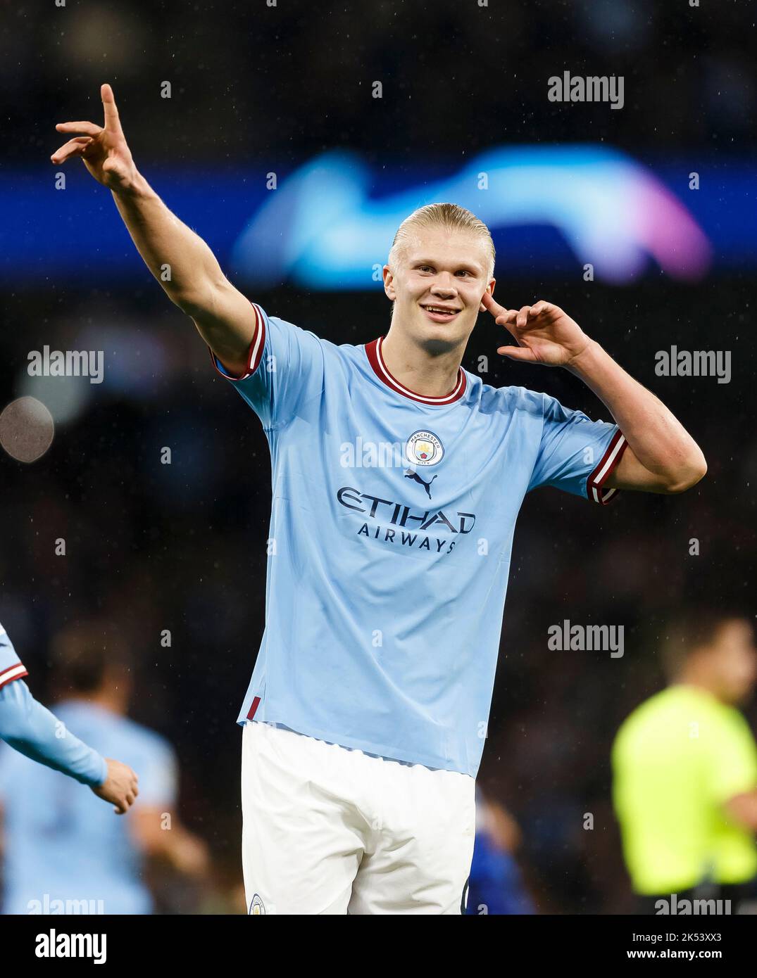 Manchester, UK. 05th Oct, 2022. Erling Haland of Manchester City ...
