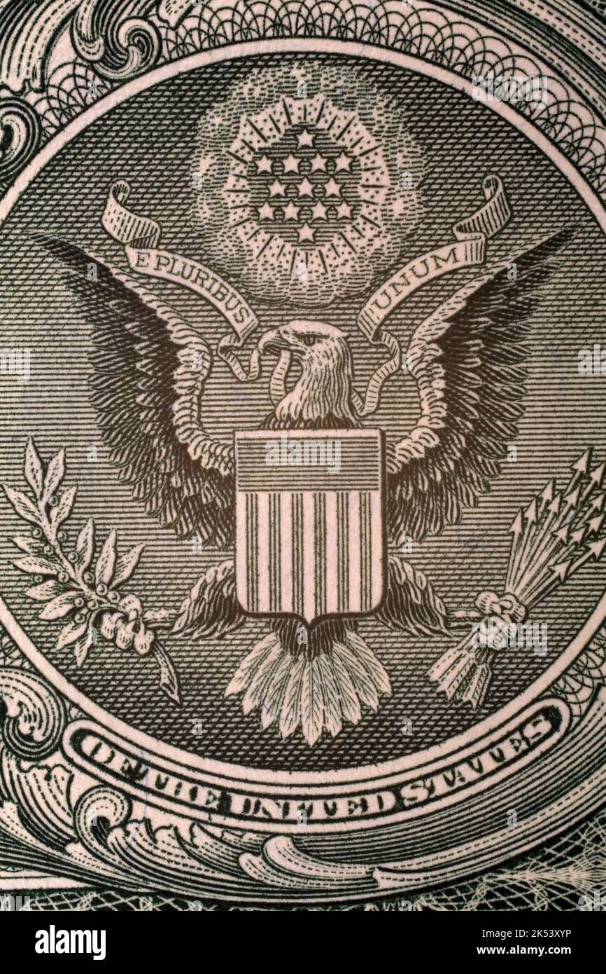 Reverse side one dollar bill hi-res stock photography and images - Alamy