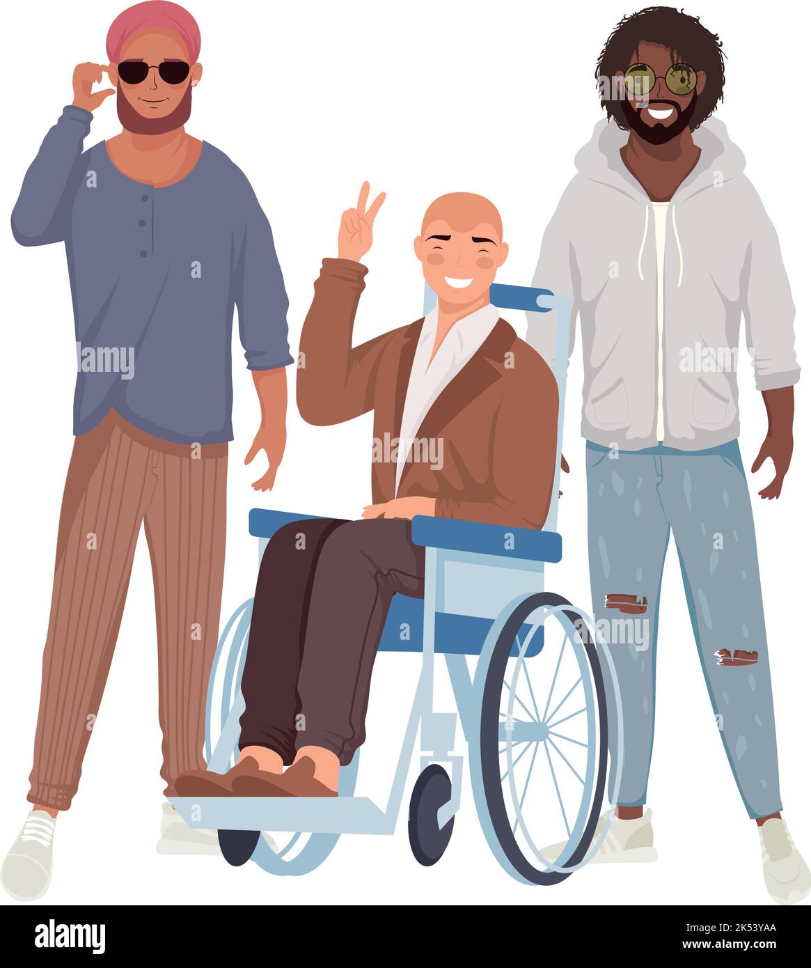 Disabled representation Stock Vector Images - Alamy