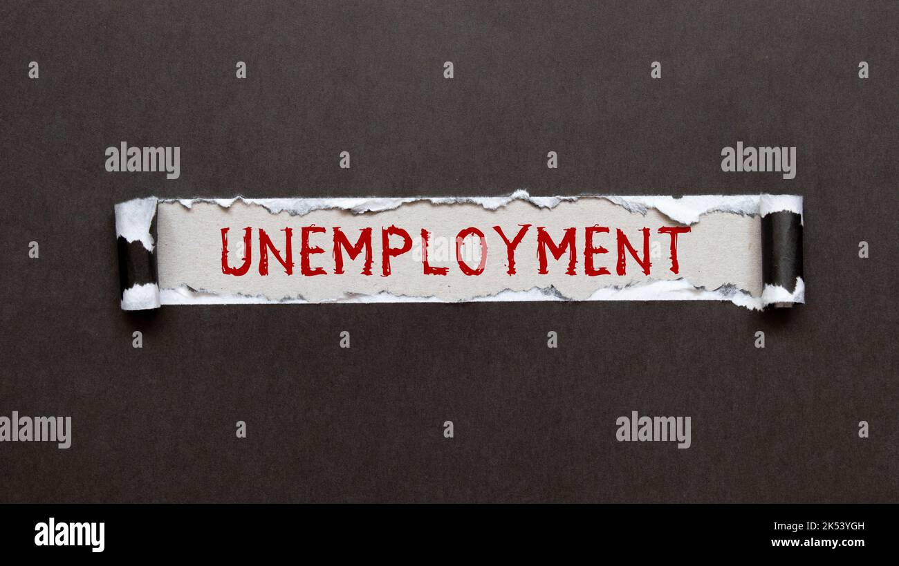 Unemployment insurance. Text label in the document form. Compensation ...