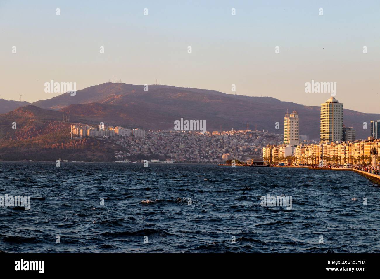 Izmir cordon beach. Summer landscape in Izmir. A city by the sea Stock ...