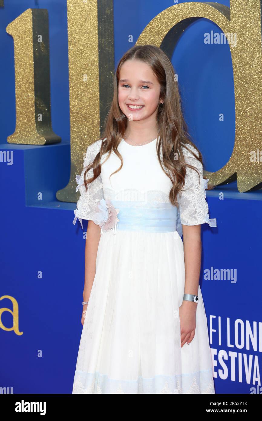 Alisha Weir attends the World Premiere of Roald Dahl’s Matilda The ...