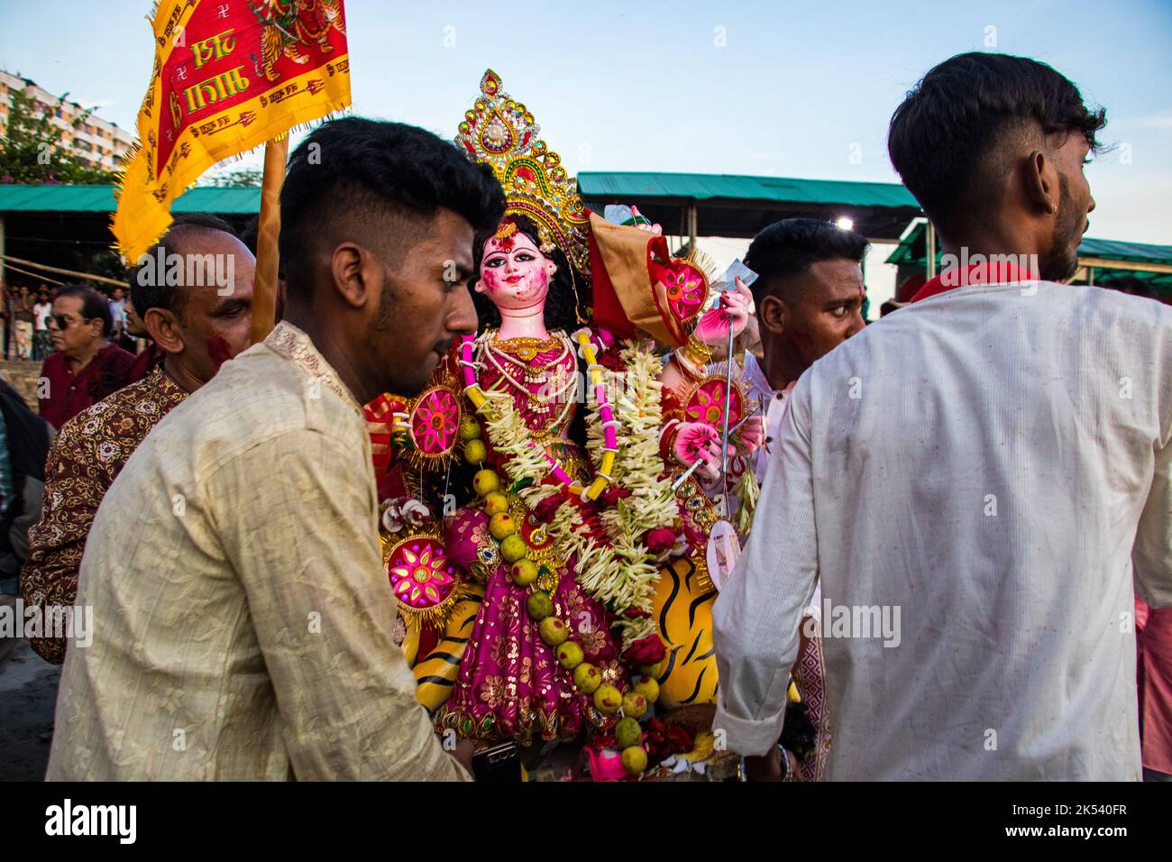 Durga Puja traditional ritual festival in Bangladesh 2022. The five-day ...