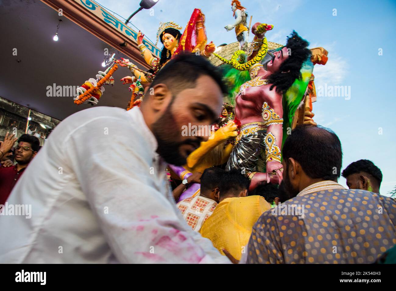 Durga Puja traditional ritual festival in Bangladesh 2022. The five-day ...