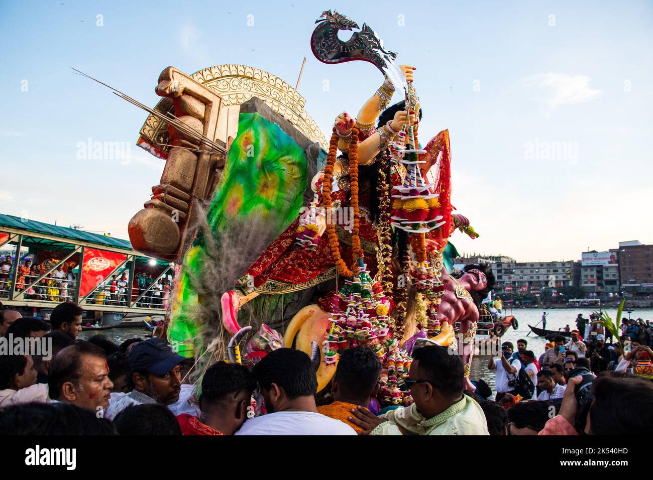Durga Puja traditional ritual festival in Bangladesh 2022. The five-day ...