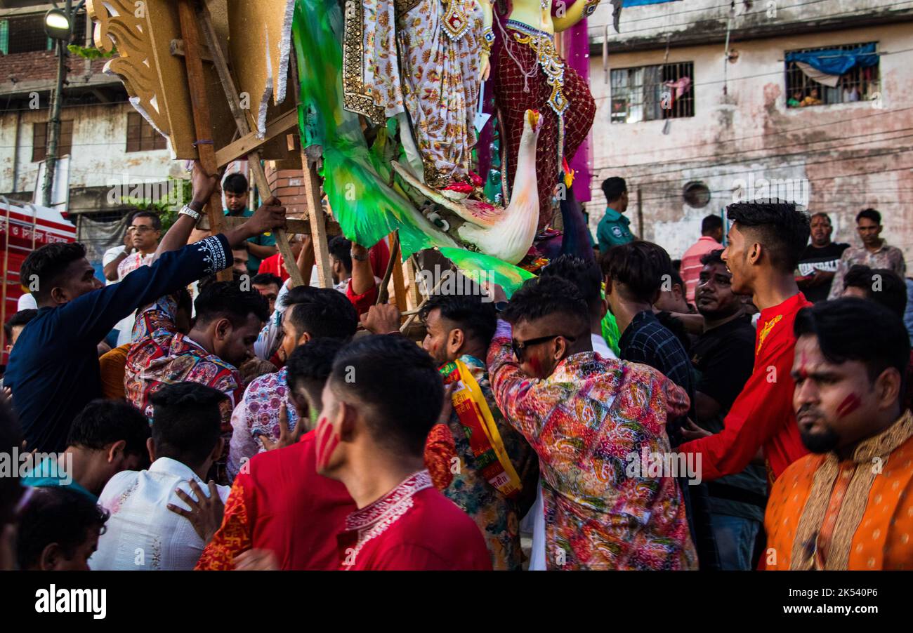 Durga Puja traditional ritual festival in Bangladesh 2022. The five-day ...