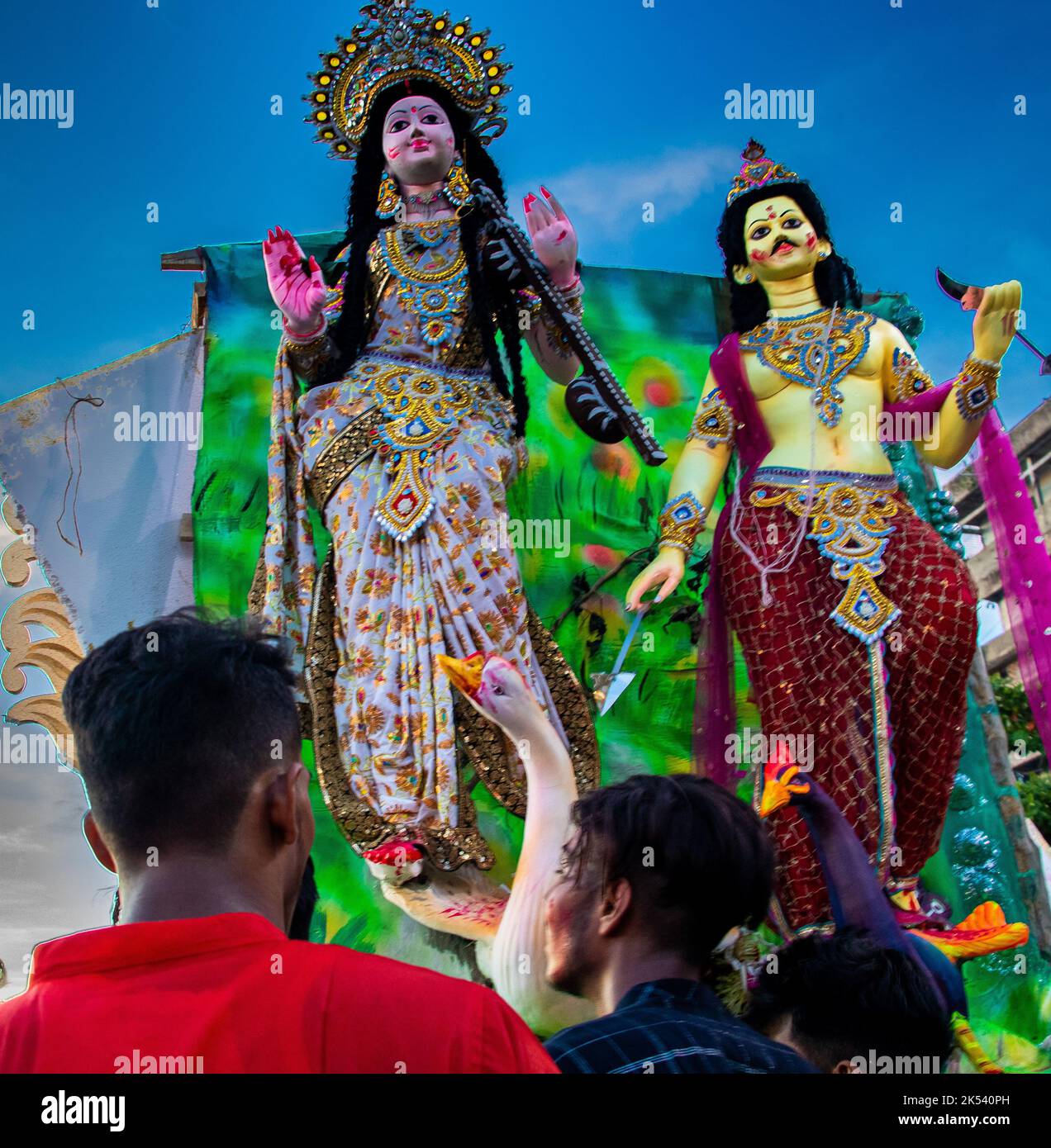 Durga Puja traditional ritual festival in Bangladesh 2022. The five-day ...