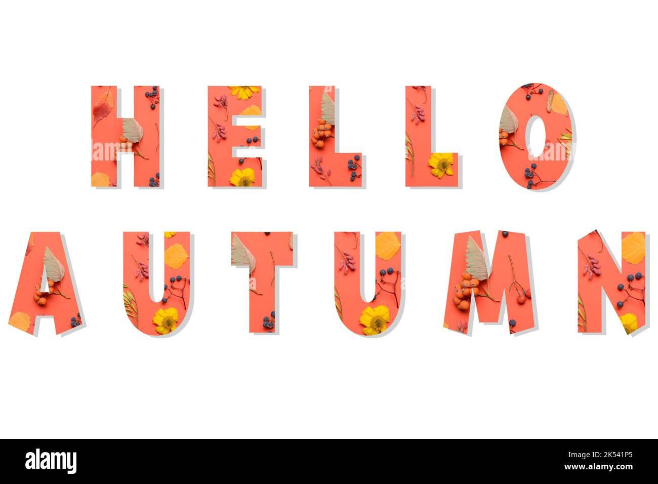 Hello autumn text style hi-res stock photography and images - Alamy