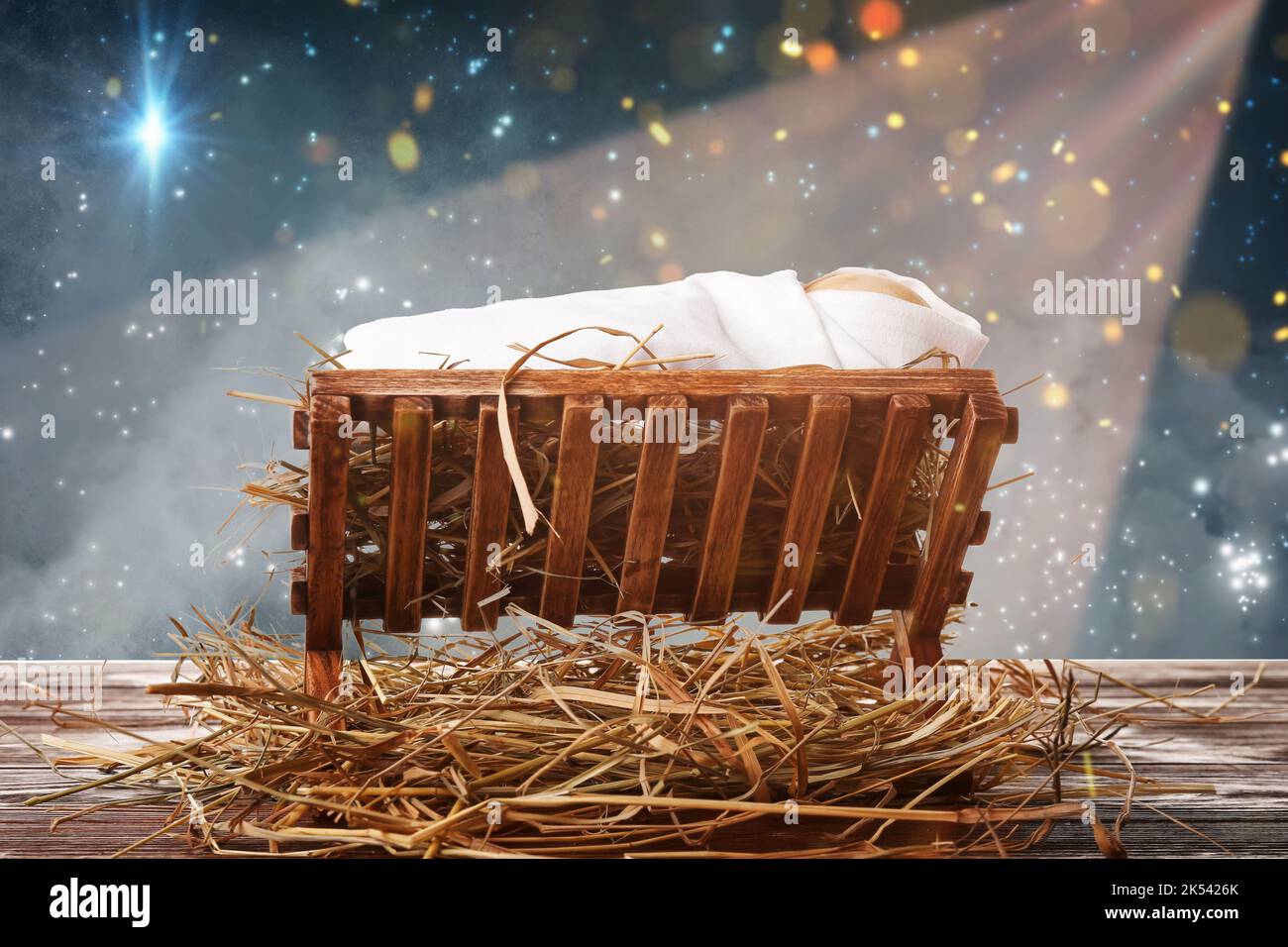 Wooden manger star bethlehem hi-res stock photography and images - Alamy