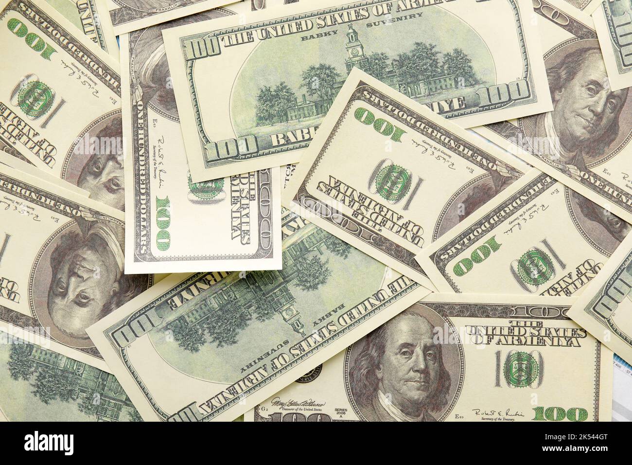 Dollar banknotes as background. Exchange rate concept Stock Photo - Alamy
