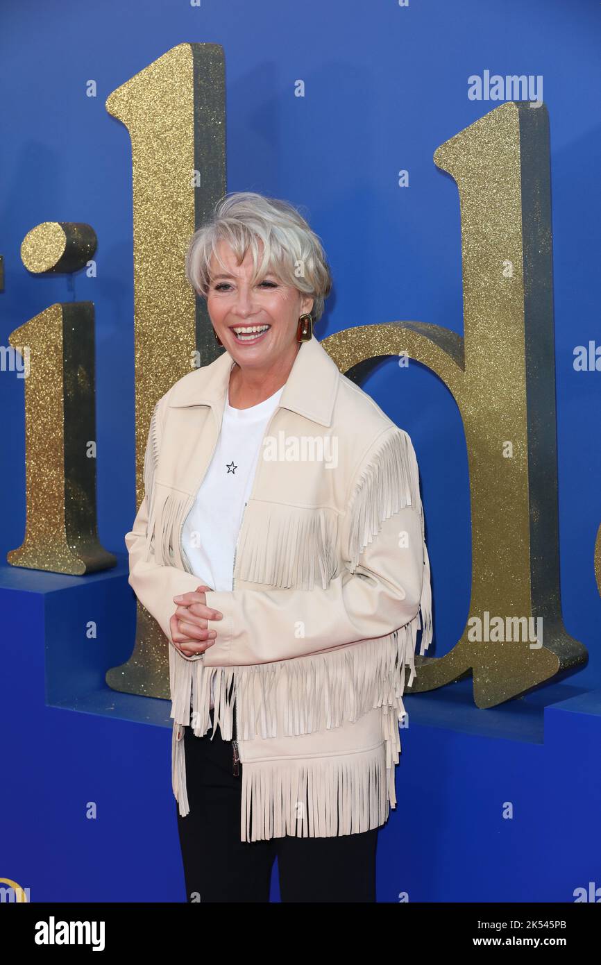 Emma Thompson attends the World Premiere of Roald Dahl’s Matilda The ...