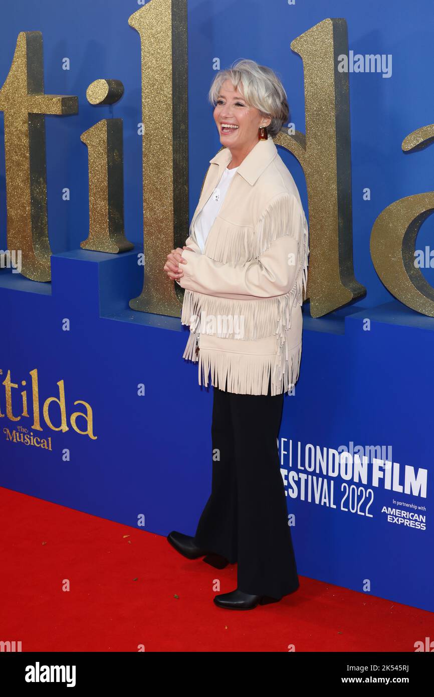 Emma Thompson attends the World Premiere of Roald Dahl’s Matilda The ...