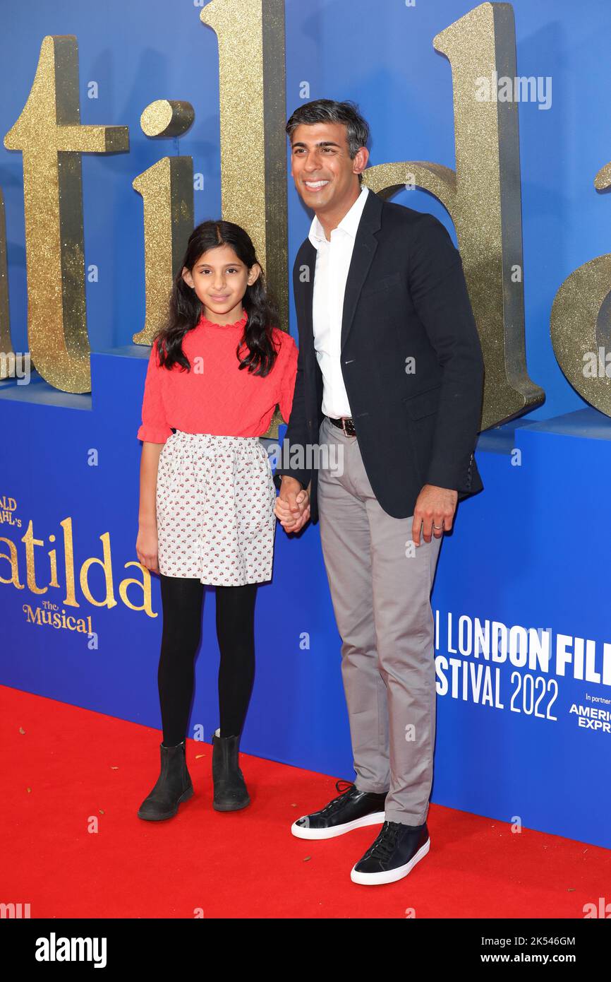 Rishi Sunak, Anoushka Sunak attend the World Premiere of Roald Dahl’s ...