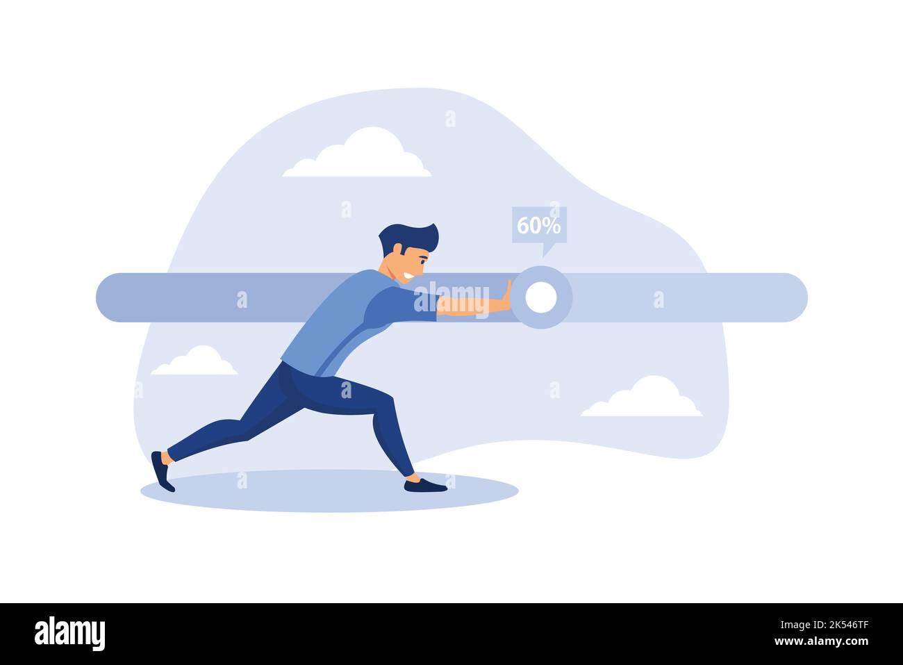 Working hard to finish project Stock Vector Images - Alamy