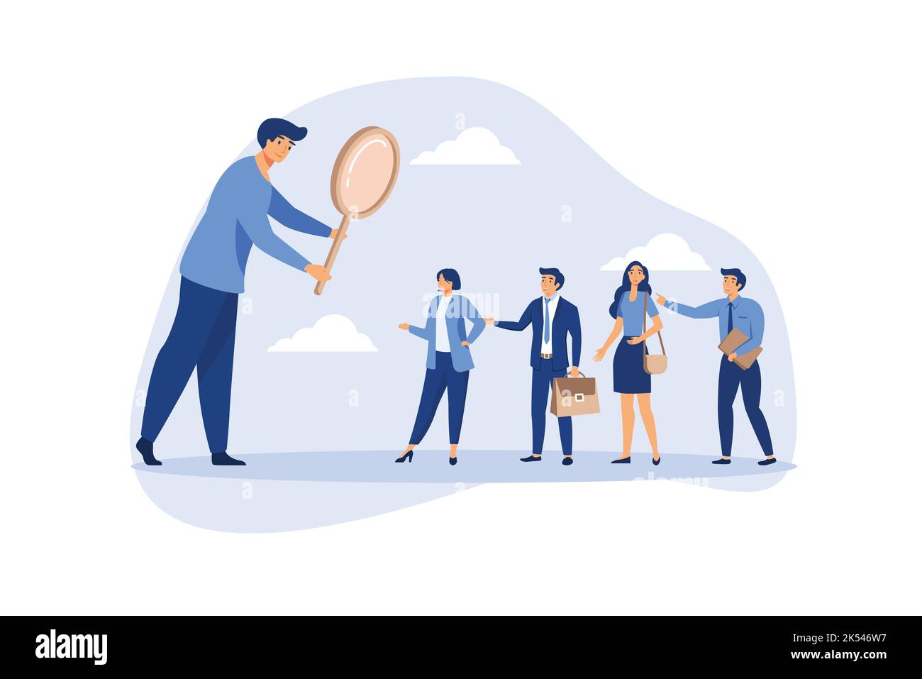 Searching the best candidate or job, Human resources, head hunt ...