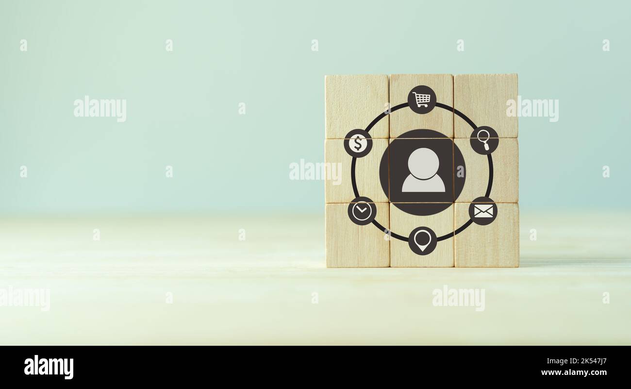 Buyer persona and target customer concept. Customer psychology profile ...