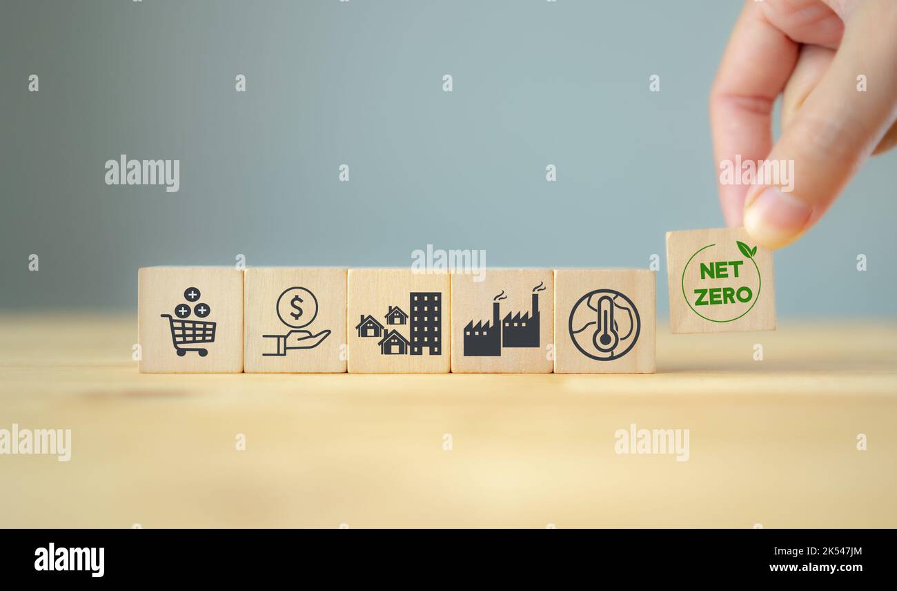 Net zero target and carbon neutral. Green business concept. Climate ...