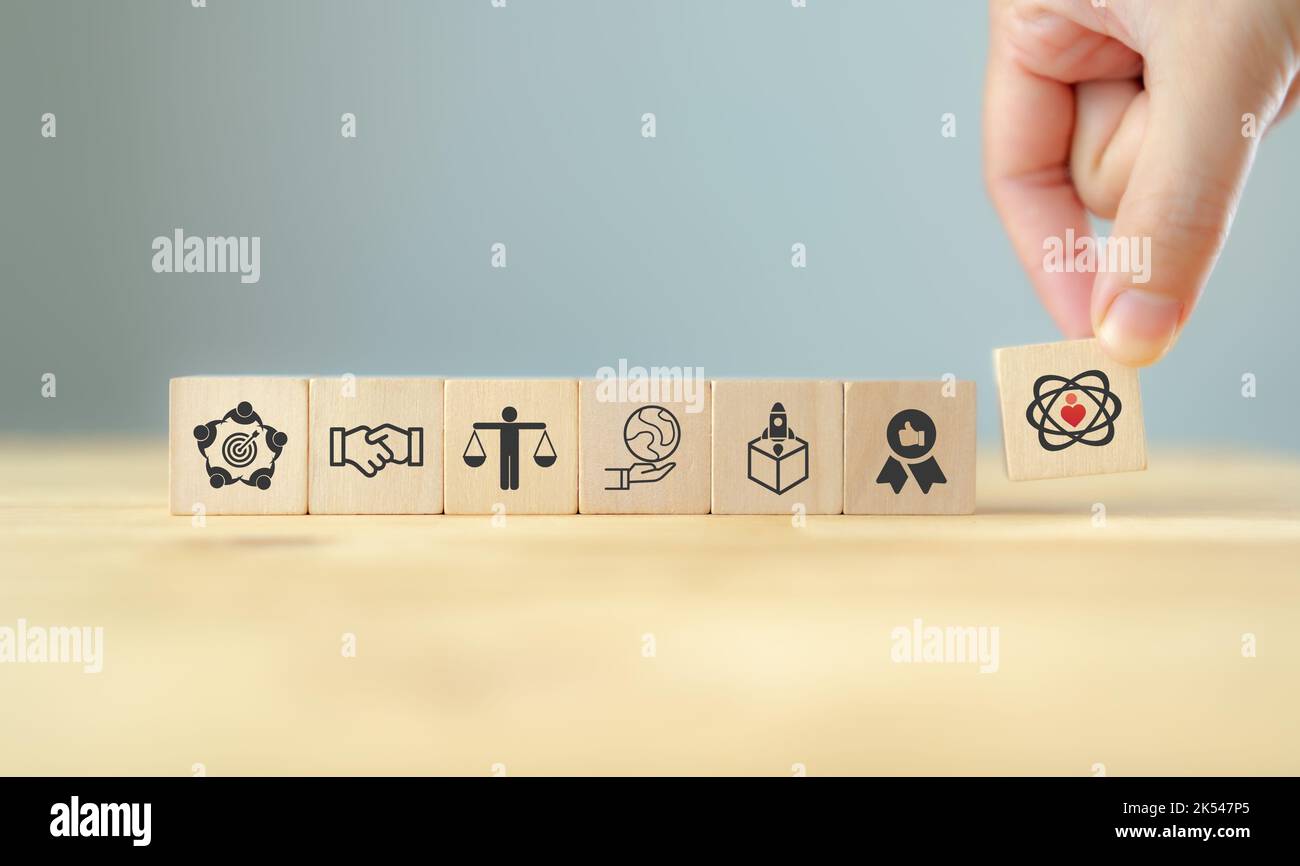 Core values; corporate values concept. Company culture and strategy ...