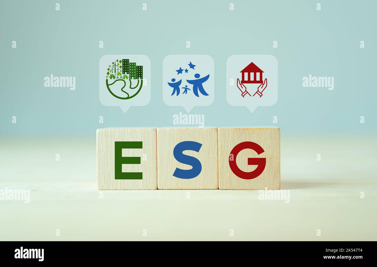 ESG concept of environmental, social and governance. Sustainable ...