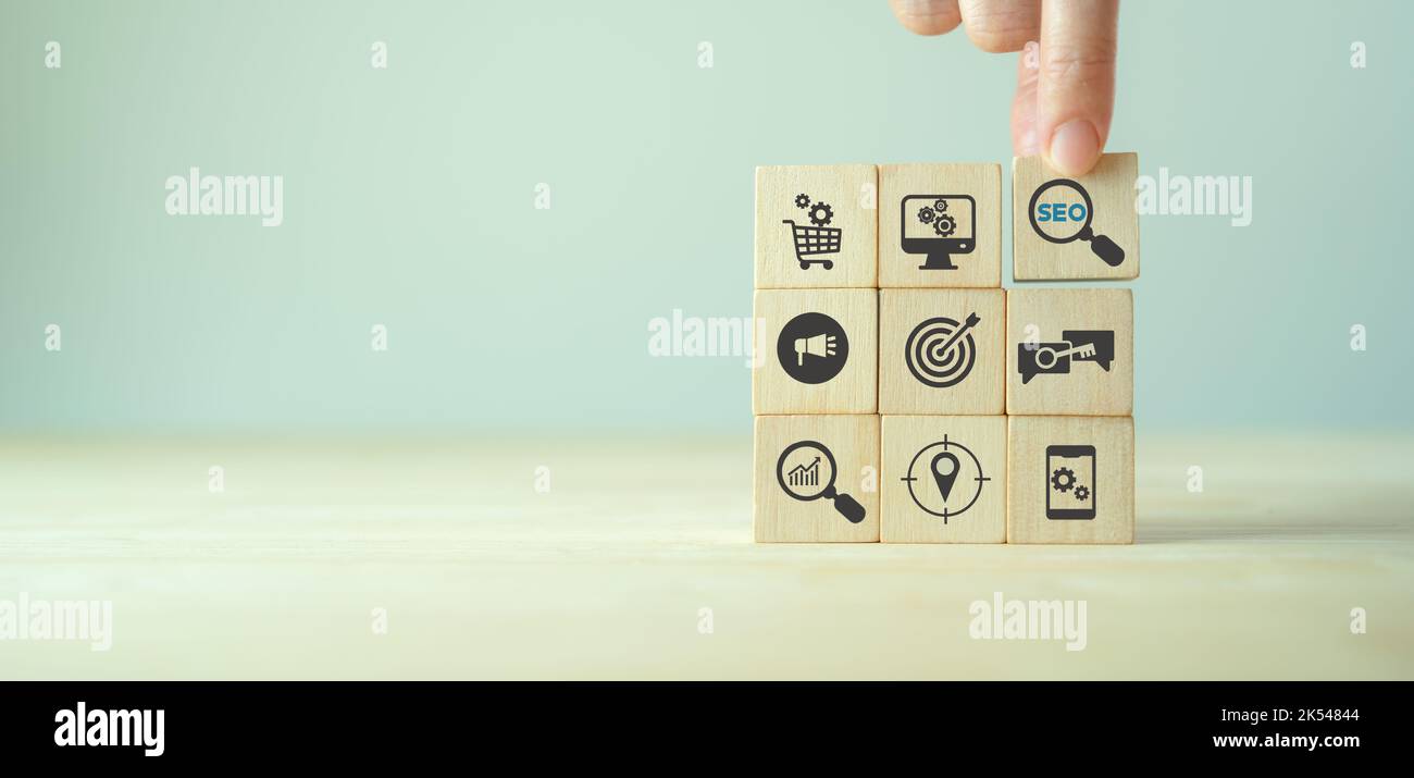 SEO, Search Engine Optimization ranking concept. Digital marketing ...