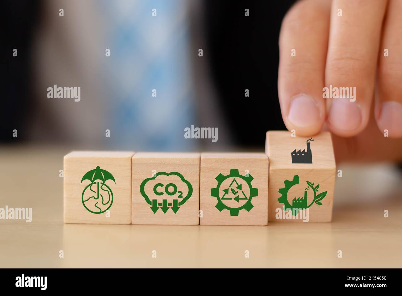 Eco green factory concept. Green industries business concept. Net zero ...